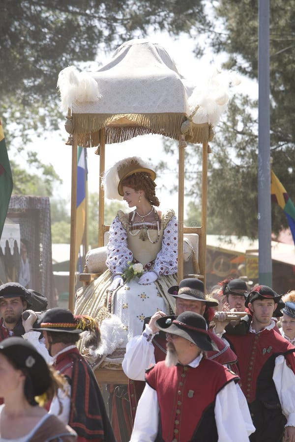 Renaissance Pleasure Faire - Queen S Procession 2 Editorial Stock Photo ...