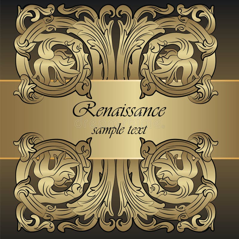 Renaissance Royal Classic Ornament Stock Vector - Illustration of ...