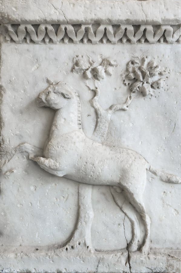 Renaissance Sculpture of a Deer Stock Photo - Image of deer, relief ...