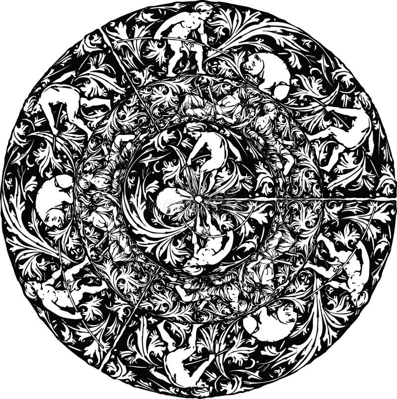 Renaissance Seamless Pattern Illustration. Stock Vector - Illustration ...