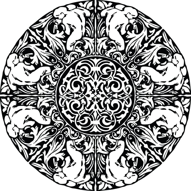 Renaissance Seamless Pattern Illustration. Stock Vector - Illustration ...