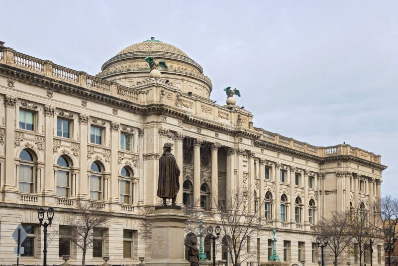 Renaissance Style Public Library Building in Milwaukee Stock Photo ...
