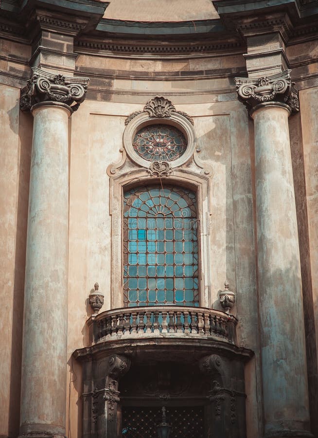 Renaissance Style Windows with Columns Stock Photo - Image of aged ...