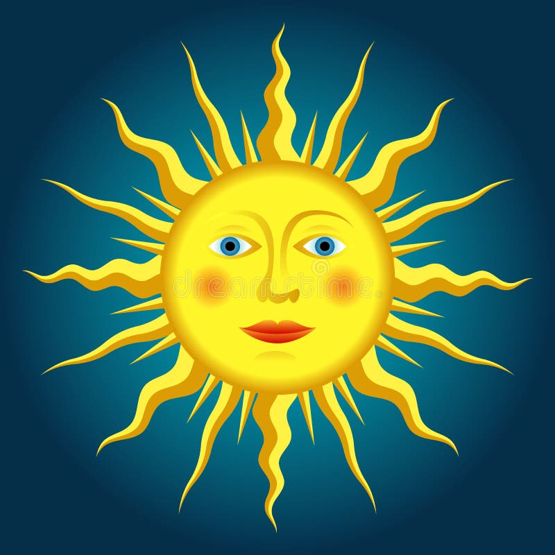 Renaissance sun stock vector. Illustration of nature - 12288261