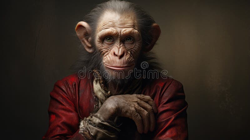 Realistic Lifelike Monkey in Renaissance Regal Medieval Noble Royal ...