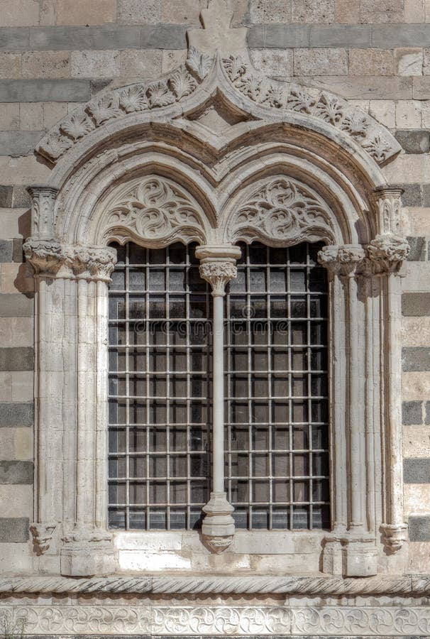 Renaissance Window, Duomo, Messina, Sicily, Italy Stock Photo - Image ...