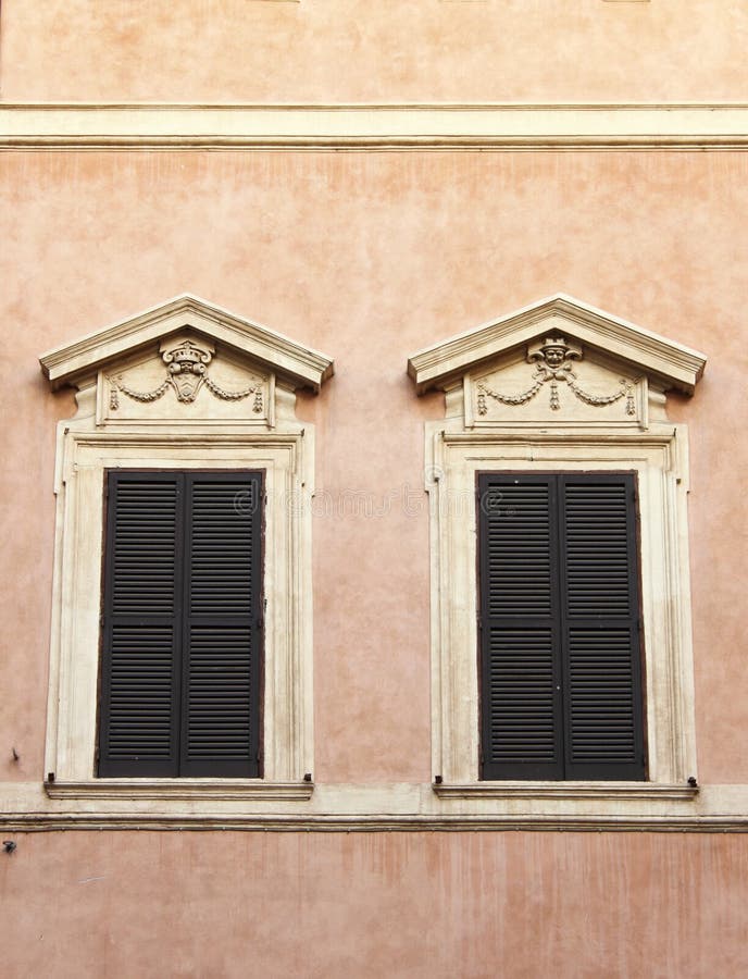 Renaissance windows stock image. Image of rome, roma - 13295175