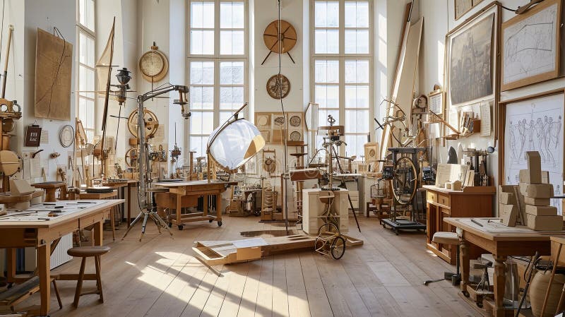 Renaissance Workshop stock illustration. Illustration of catholic ...