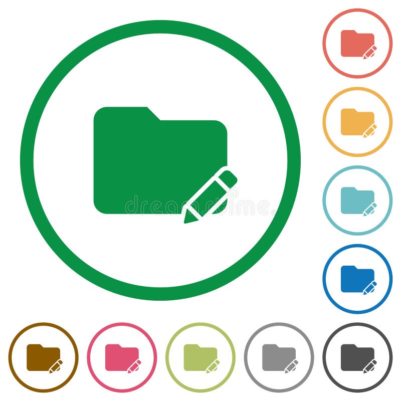 Rename folder icon stock vector. Illustration of edit - 225349519