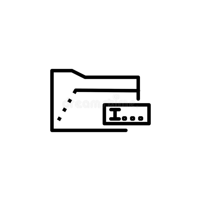 Rename Folder Icon Design Line Style. Perfect for Application, Web ...