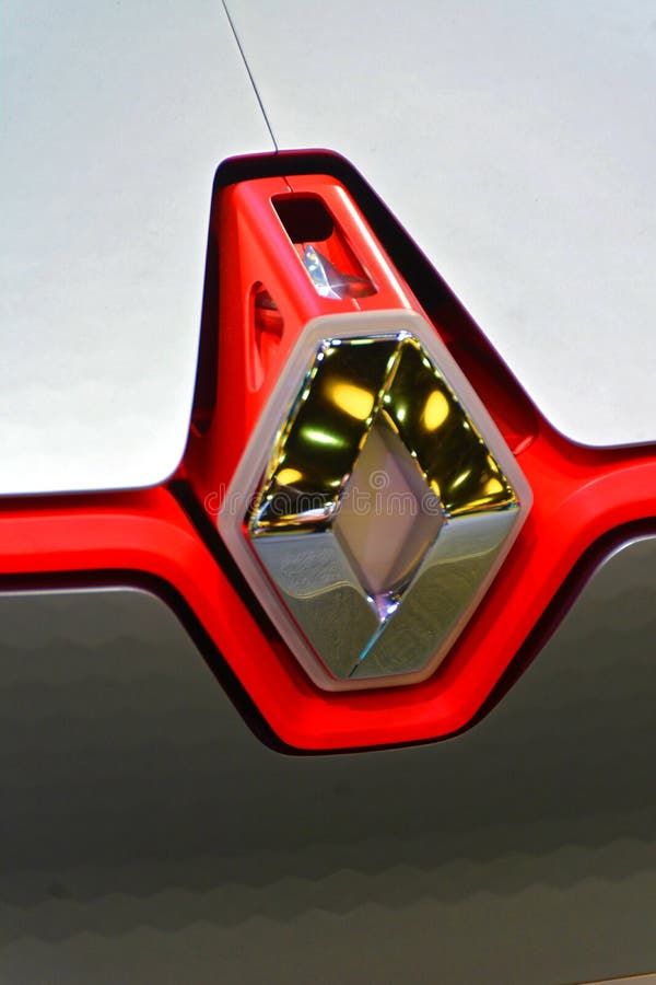 Renault concept car logo editorial photography. Image of reflection ...