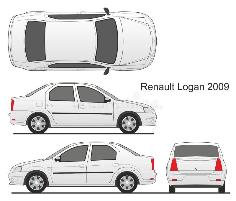 Renault Logan Sedan 2009 editorial photography. Illustration of ...