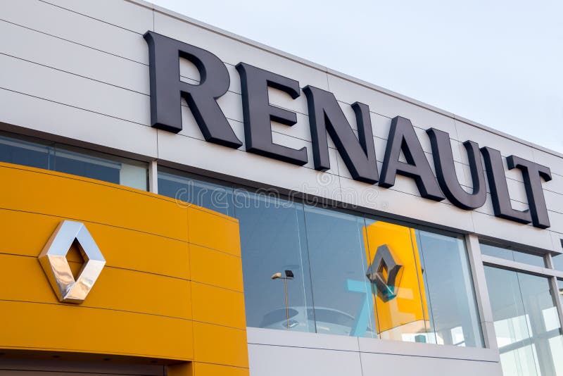 Renault-embleem Op Renault Megane Redactionele Stock Afbeelding - Image ...
