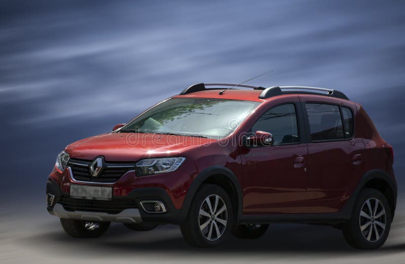 Renault red ca. editorial image. Image of tourism, journey - 278594360