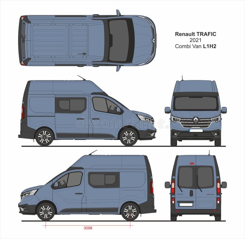 Renault Trafic Template 2021 Stock Illustrations – 20 Renault Trafic ...