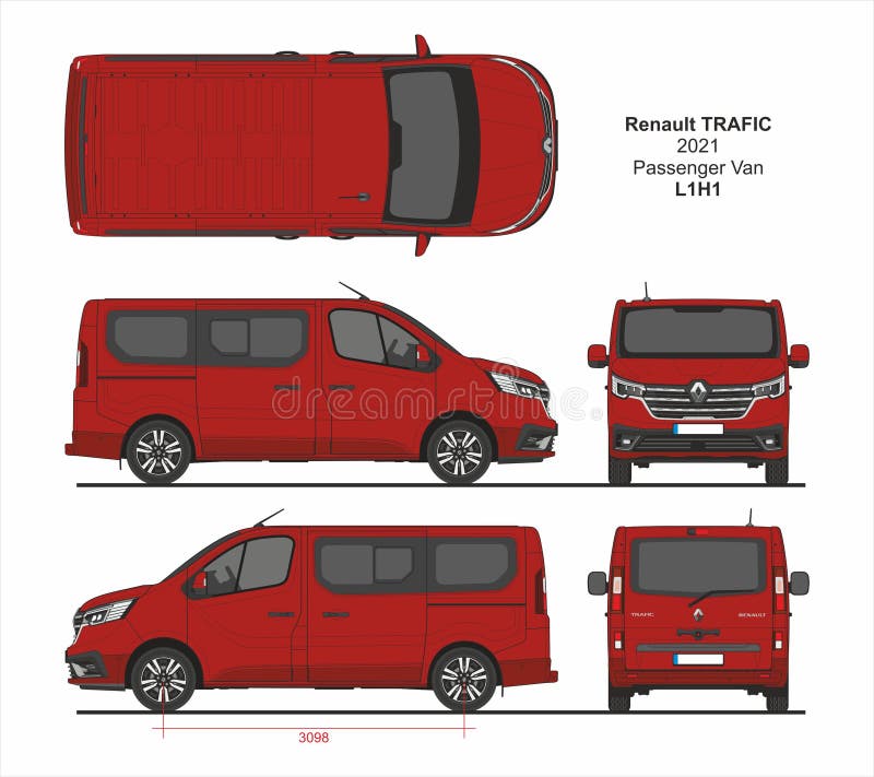 Renault Trafic Template 2021 Stock Illustrations – 20 Renault Trafic ...