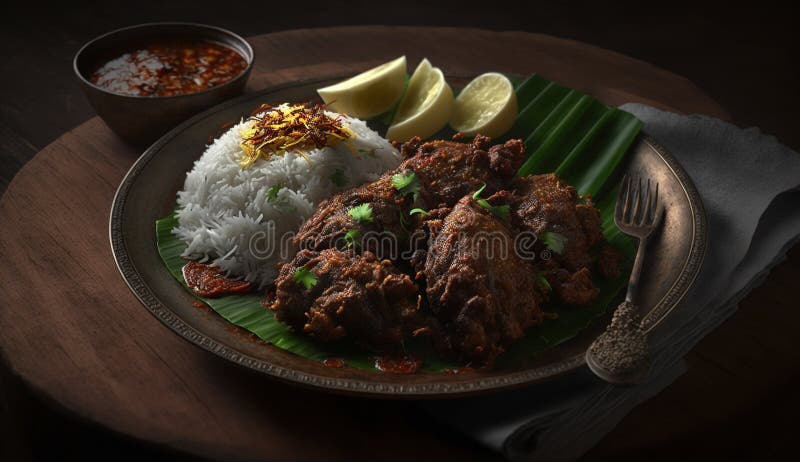 Rendang Padang. Spicy Beef Stew from Padang, Indonesia Stock ...