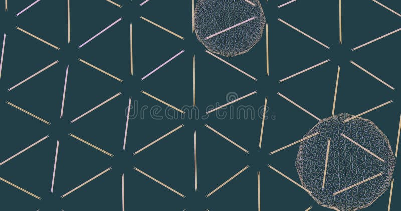 Render with Abstract Background from Icosphere Mesh on Dark Blue ...