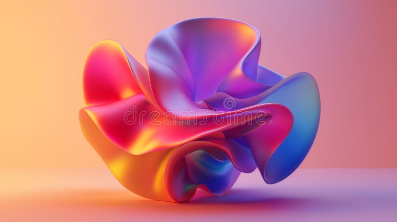 Render of an Abstract Colorful 3D Shape Using Cinema 4D and Ambient ...
