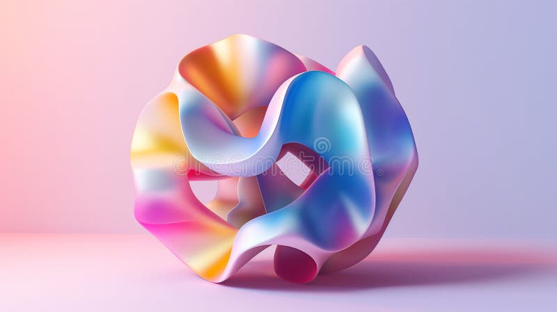 Render of an Abstract Colorful 3D Shape Using Cinema 4D and Ambient ...