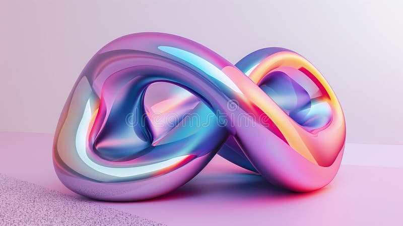 Render of an Abstract Colorful 3D Shape Using Cinema 4D and Ambient ...