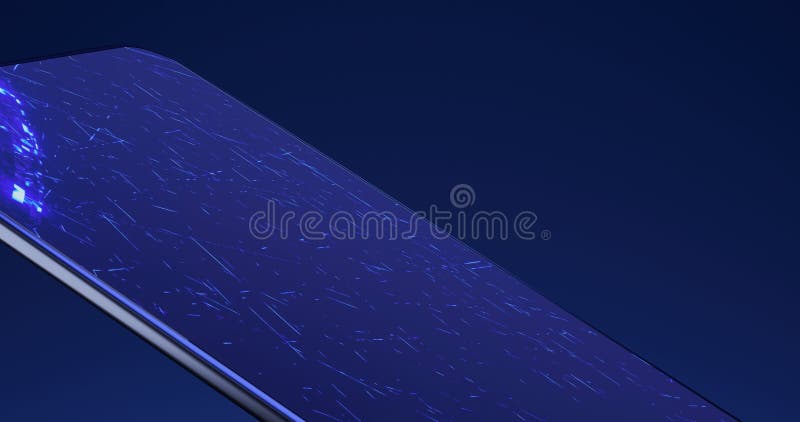 Render with Abstract Realistic Phone with Information Background on the ...