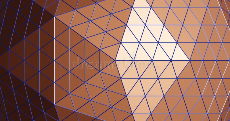 Render with an Abstract Surface of Brown Triangles in a Blue Mesh Stock ...