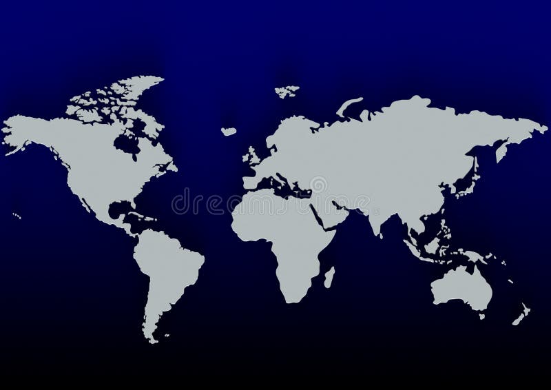 Blue world map stock illustration. Illustration of city - 30058246