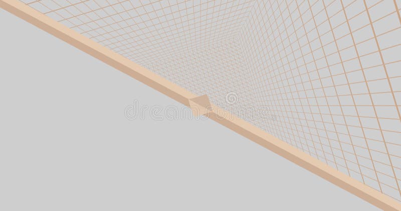 Render with a Beige Triangular Mesh on a Gray Background Stock ...