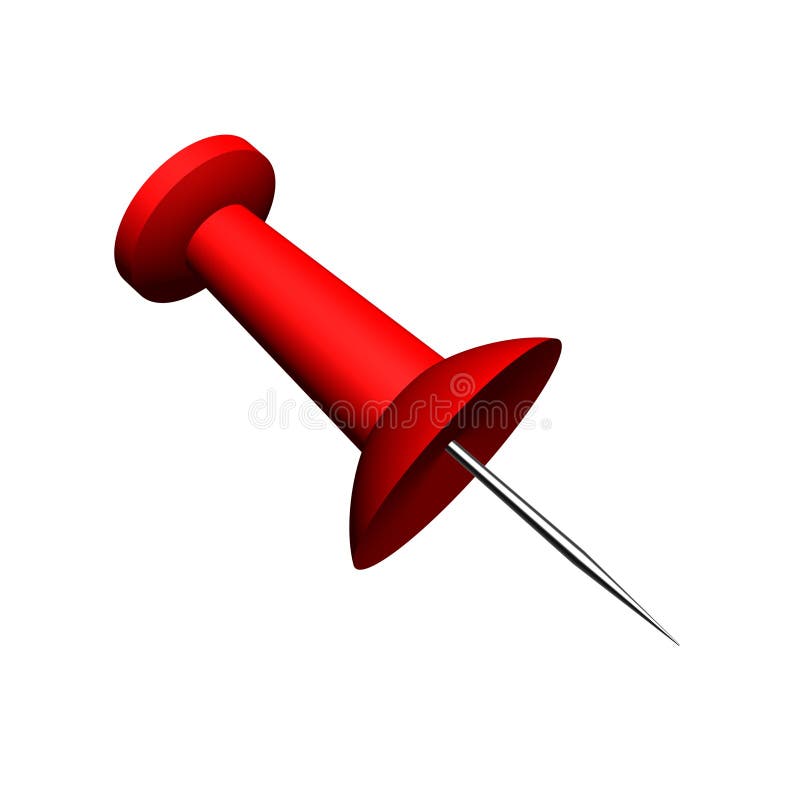 Big Red Office Pushpin Stock Illustrations – 15 Big Red Office Pushpin ...