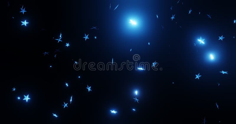 Render with Blue Glowing Shooting Stars Stock Illustration ...