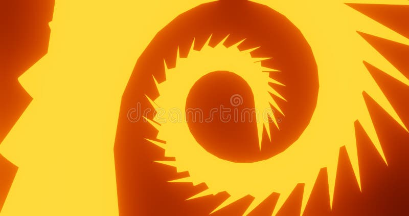Render with Bright Orange Energy Flow from Geometric Corners Stock ...