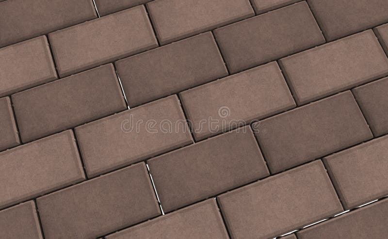 Render of Brown Lock Paving Texture. Stock Illustration - Illustration ...