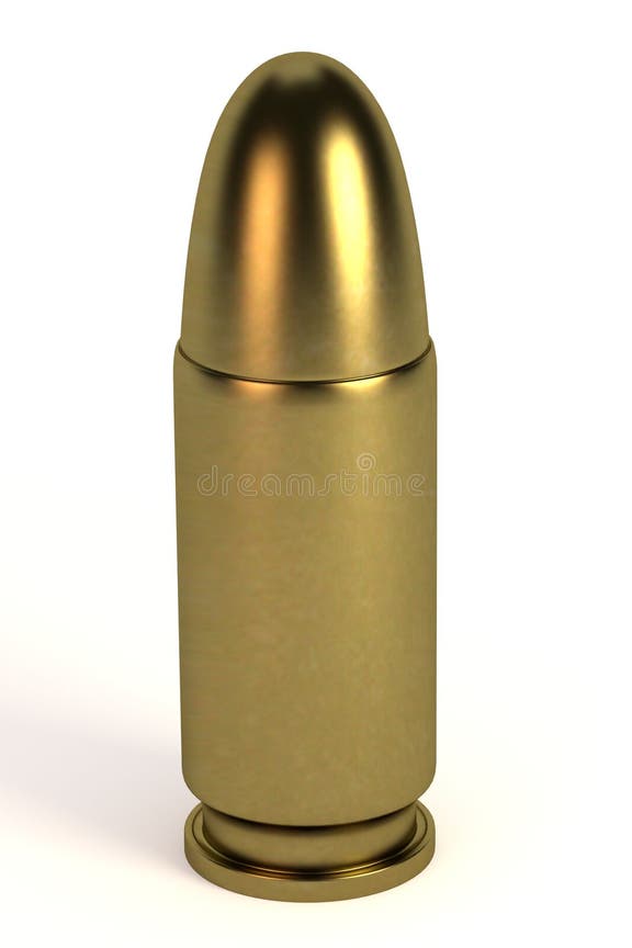 Render of bullet stock illustration. Illustration of render - 35595835