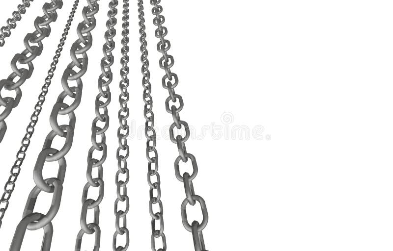 Heavy chains hang curved stock illustration. Illustration of heavy ...