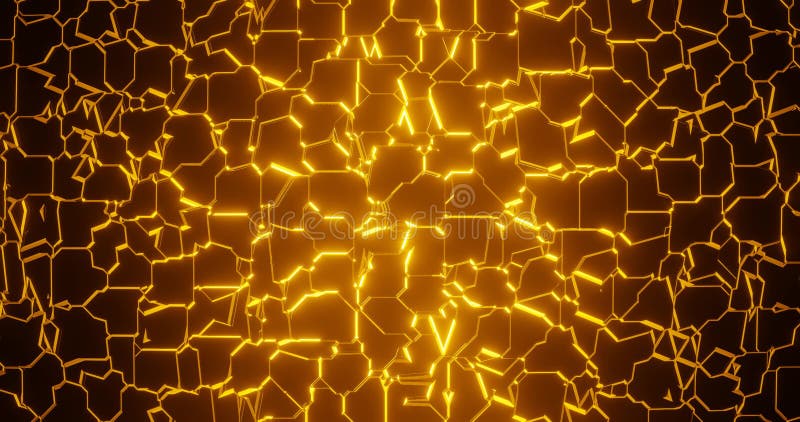 Render with Changing Bright Yellow Cyber Background Stock Footage ...