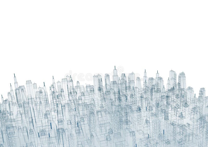 Render city illustration stock illustration. Illustration of frame ...