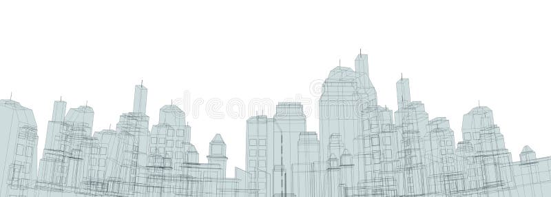Render city illustration stock illustration. Illustration of frame ...