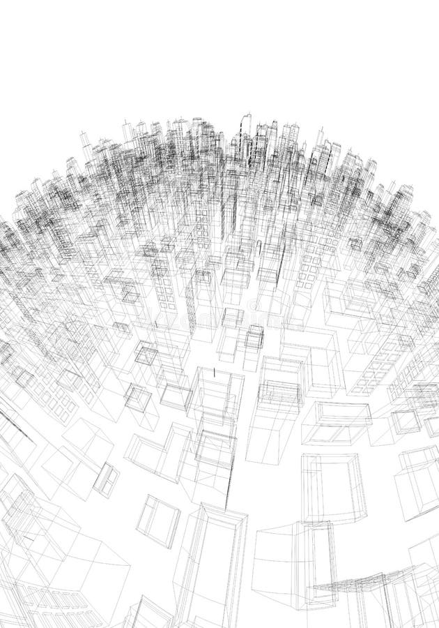 Render city illustration stock illustration. Illustration of office ...