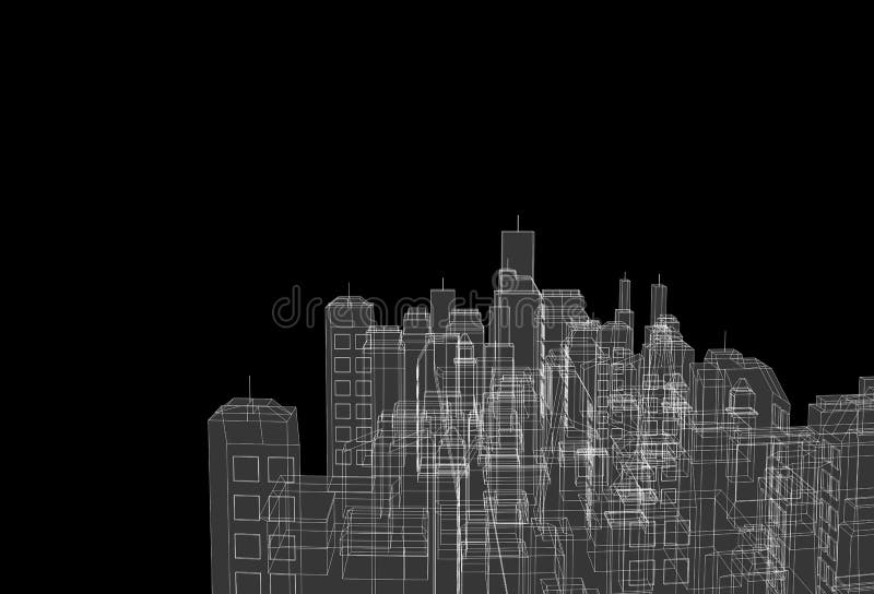 Render city illustration stock illustration. Illustration of ...