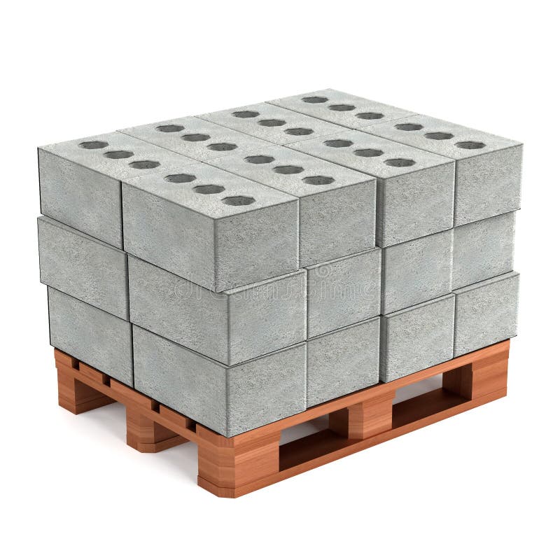 3d Render of Construction Material Stock Illustration - Illustration of ...