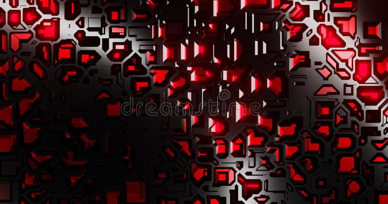 Render with Cyber Red Abstract Geometric Background Stock Illustration ...