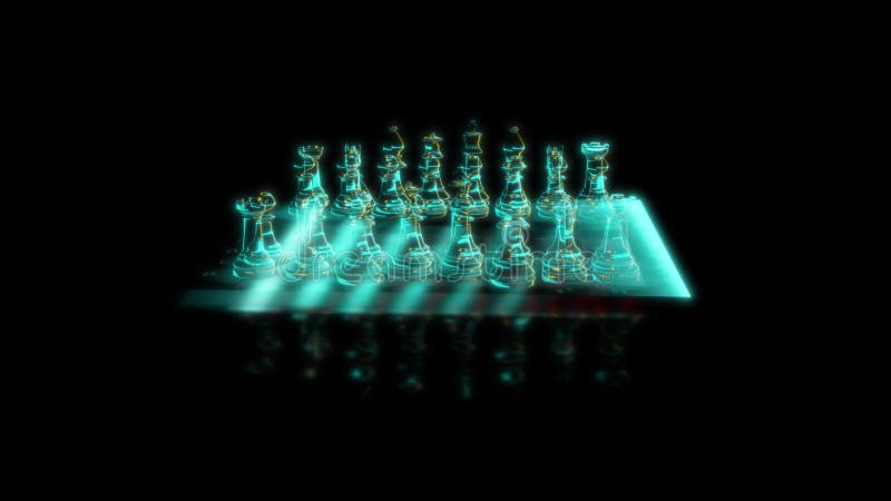 Render 3D Animation of the Model Chess on a Black Background Future ...