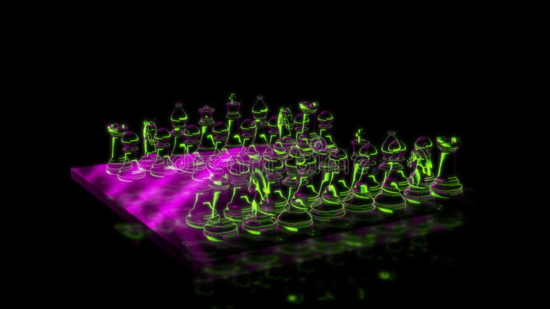 Render 3D Animation of the Model Chess on a Black Background Future ...