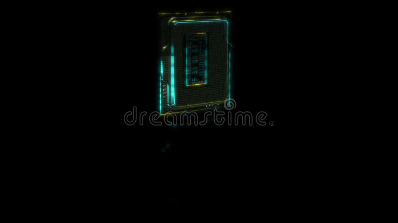 Render 3D Animation of the Model CPU on a Black Background Future ...