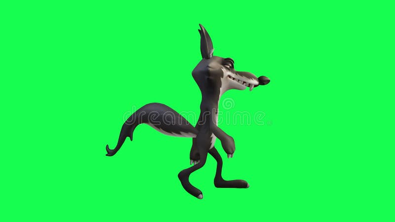 Wolf Dancing Character Cartoon Style Illustration Stock Illustration ...