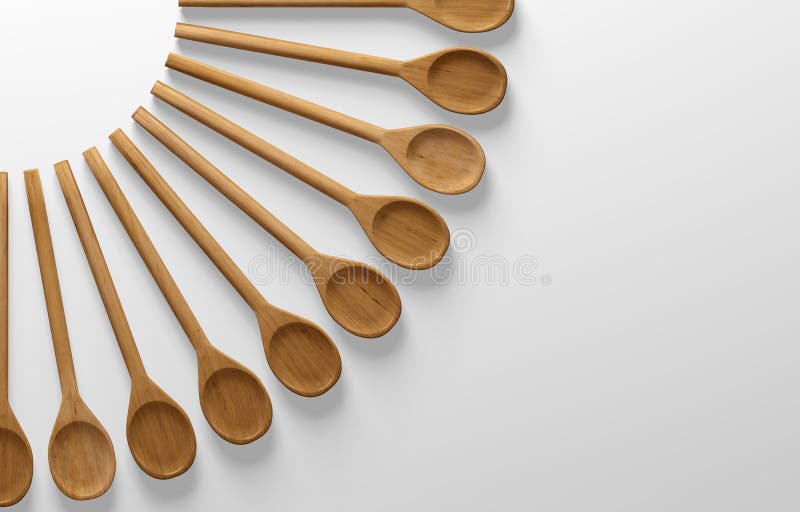 Wooden Cooking Spoons 3D Model Stock Illustration - Illustration of ...