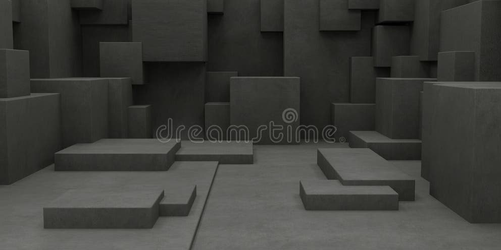 Geometric Abstract Cuboid Wallpaper Background Stock Illustrations ...