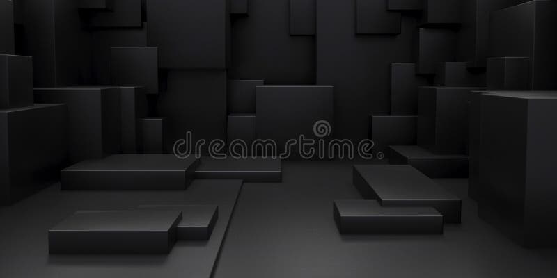 3D Geometric Abstract Cuboid Wallpaper Background Stock Illustration ...