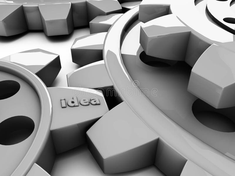 3d idea gear stock illustration. Illustration of industrial - 29465129